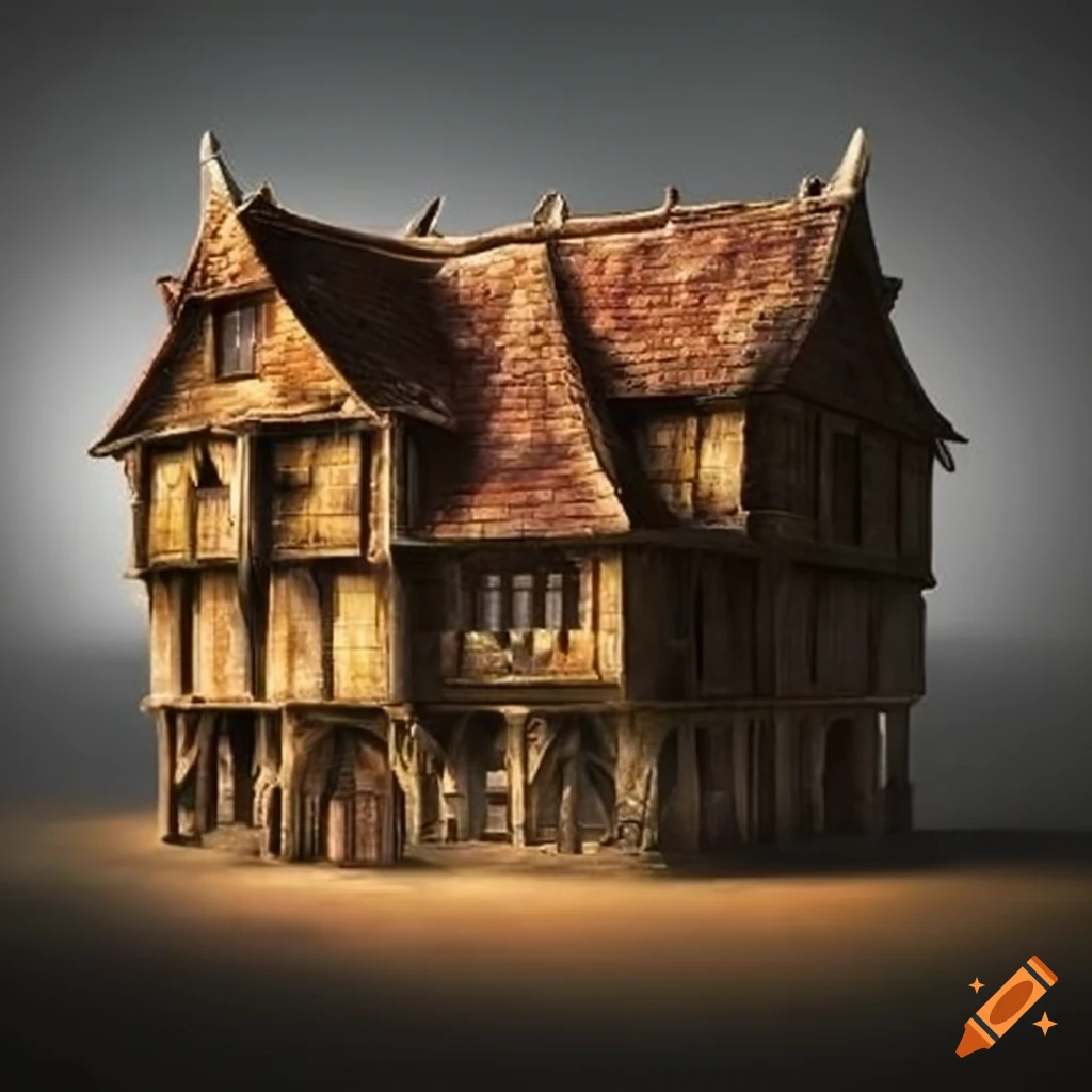 Medieval house on Craiyon