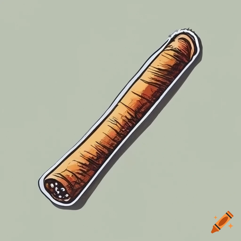 Perfectly rolled cannabis blunt sticker in ultra-realistic design on ...