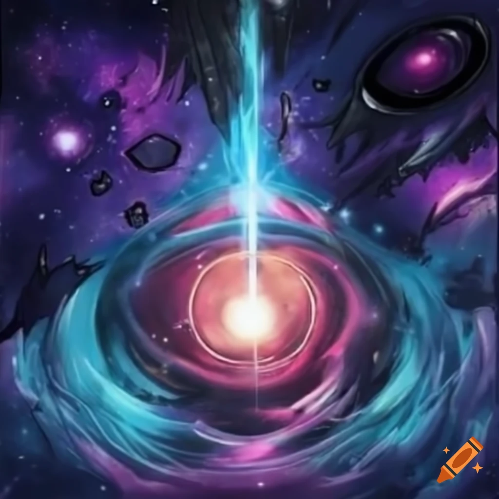 Yugioh star space horizon art on Craiyon