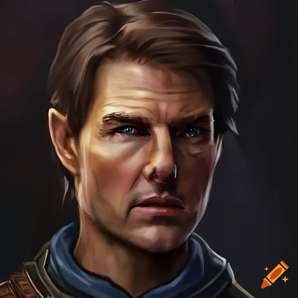 Tom cruise as a dnd character portrait on Craiyon
