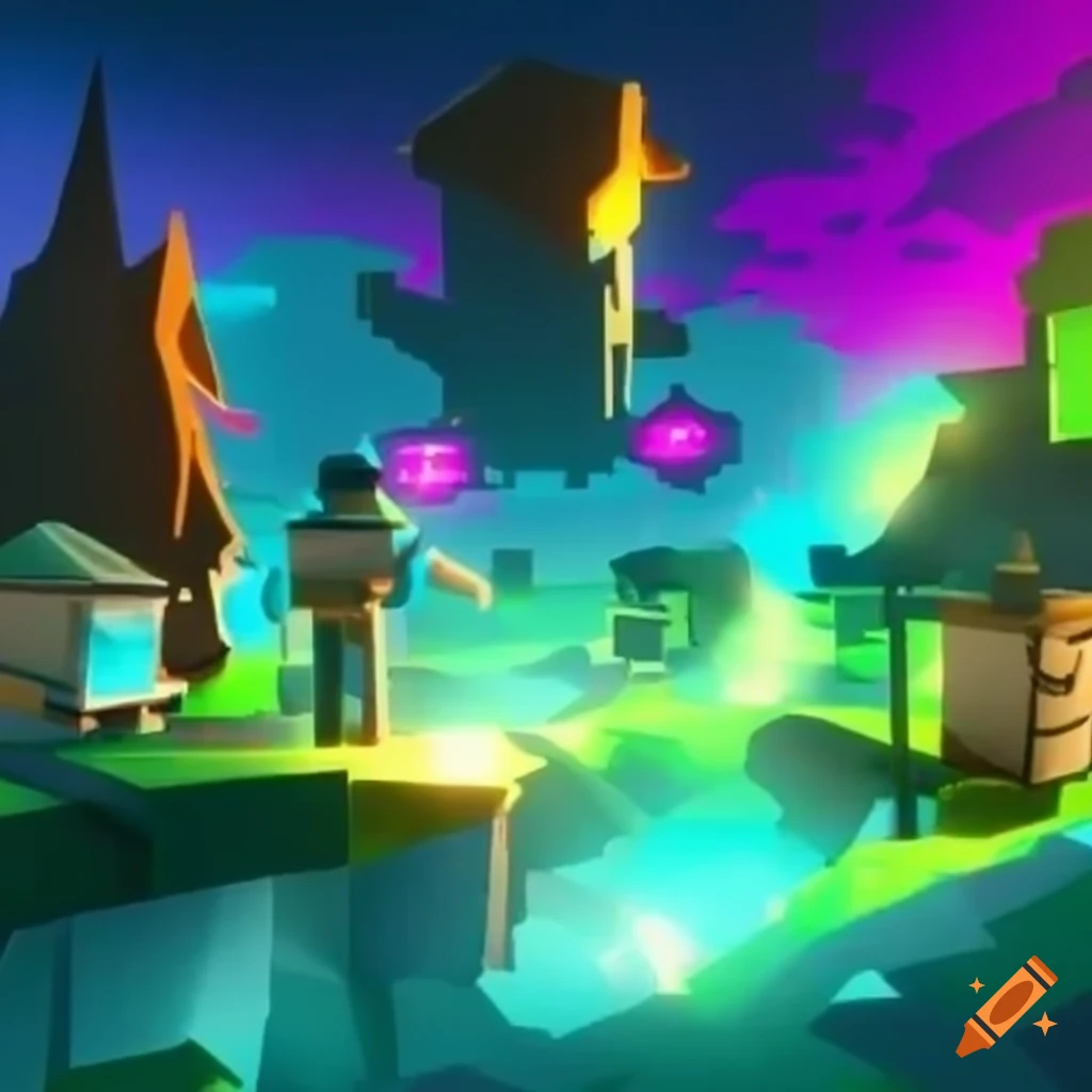 Element tycoon Roblox game showcasing all elements on Craiyon