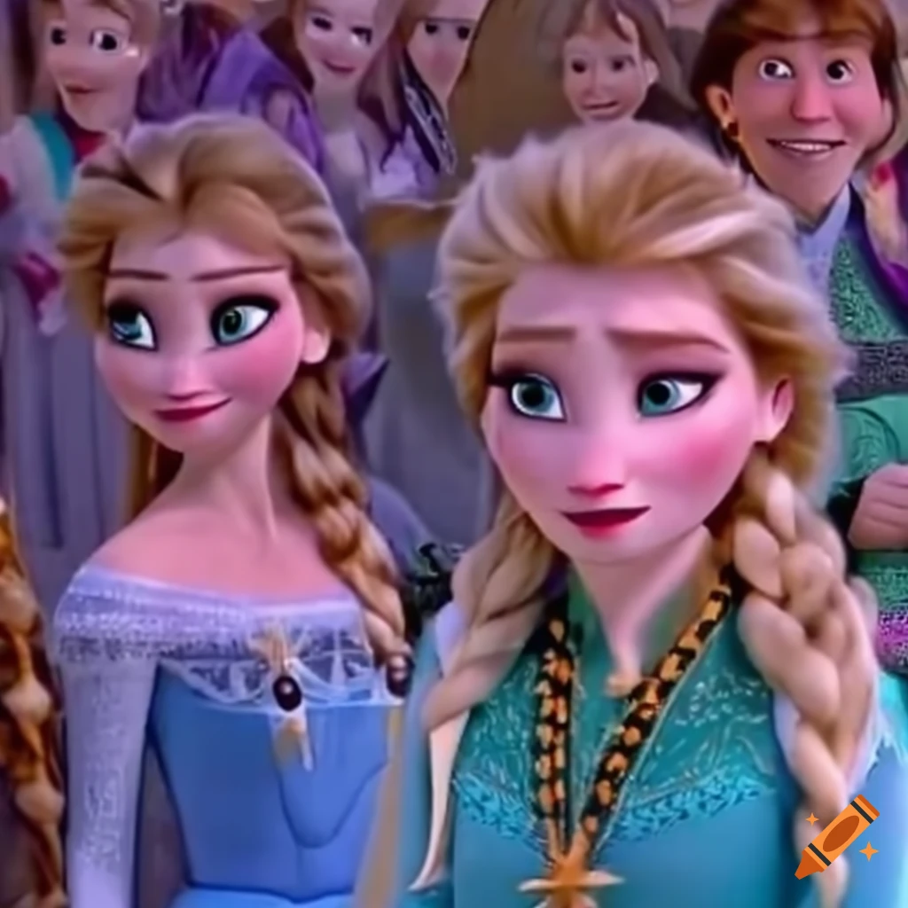 Humorous deep-fried meme inspired by frozen crowd scene on Craiyon