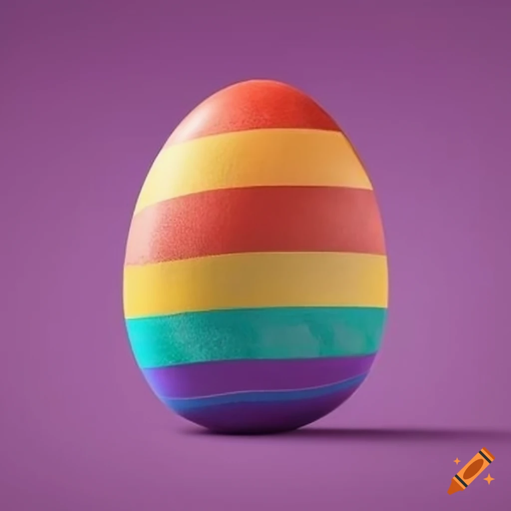 Easter egg with lgbt colors on Craiyon