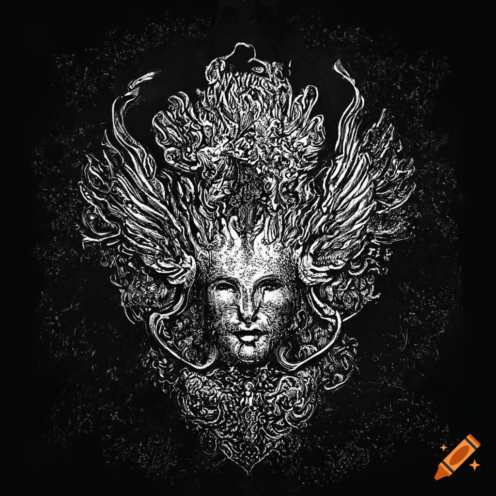 Symbol of dexterity and agility in black and white monochrome gustave ...