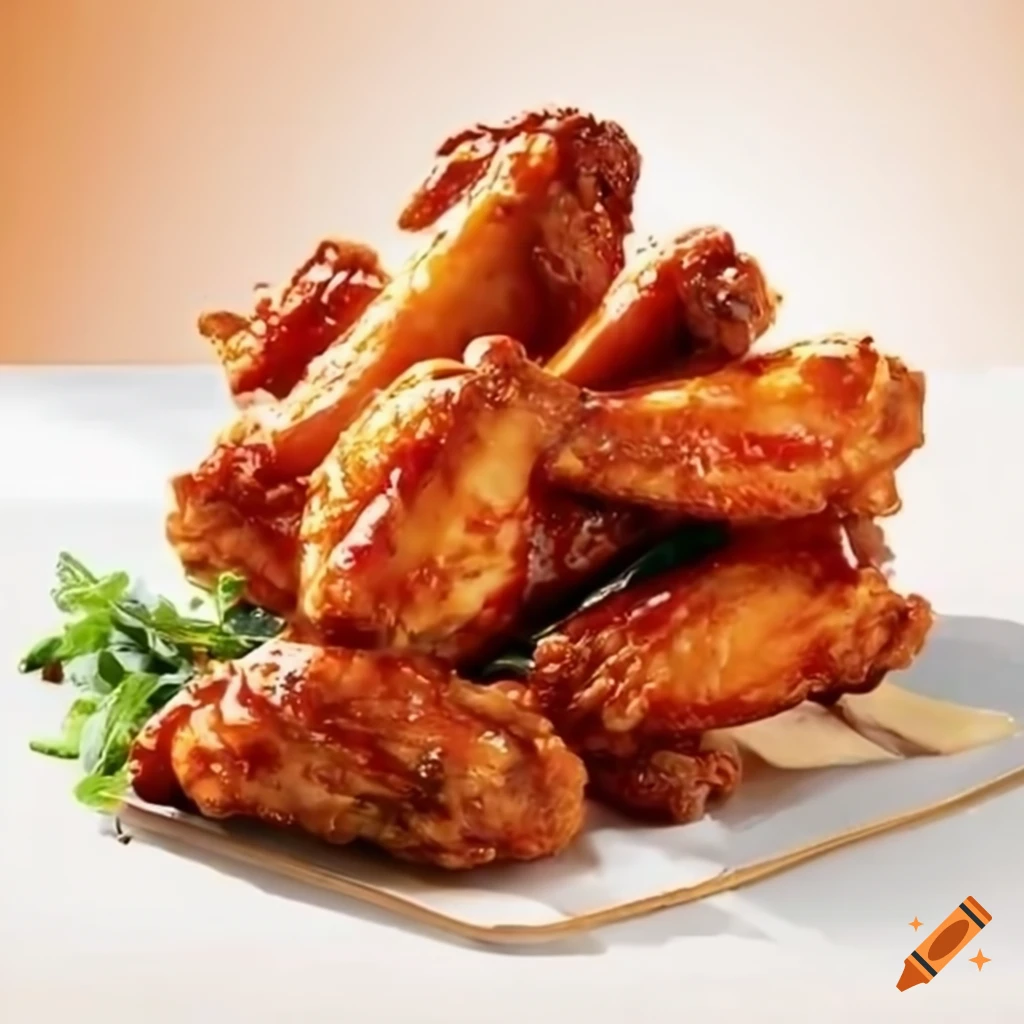 Fast food spicy chicken wings (6 pieces) on Craiyon