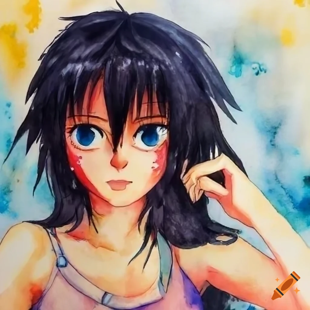 Tomoko kuroki cosplaying as princess mononoke on Craiyon