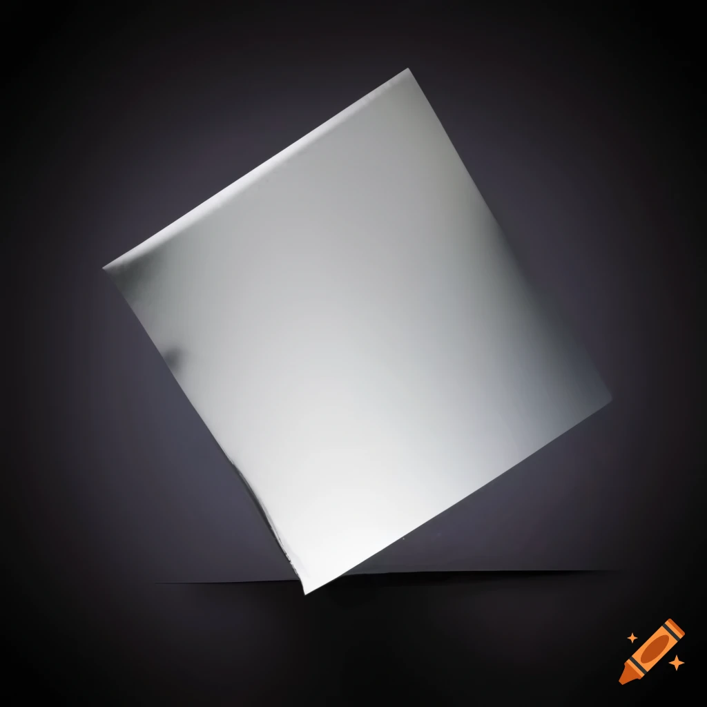 Square silver sheet flying above the ground on Craiyon