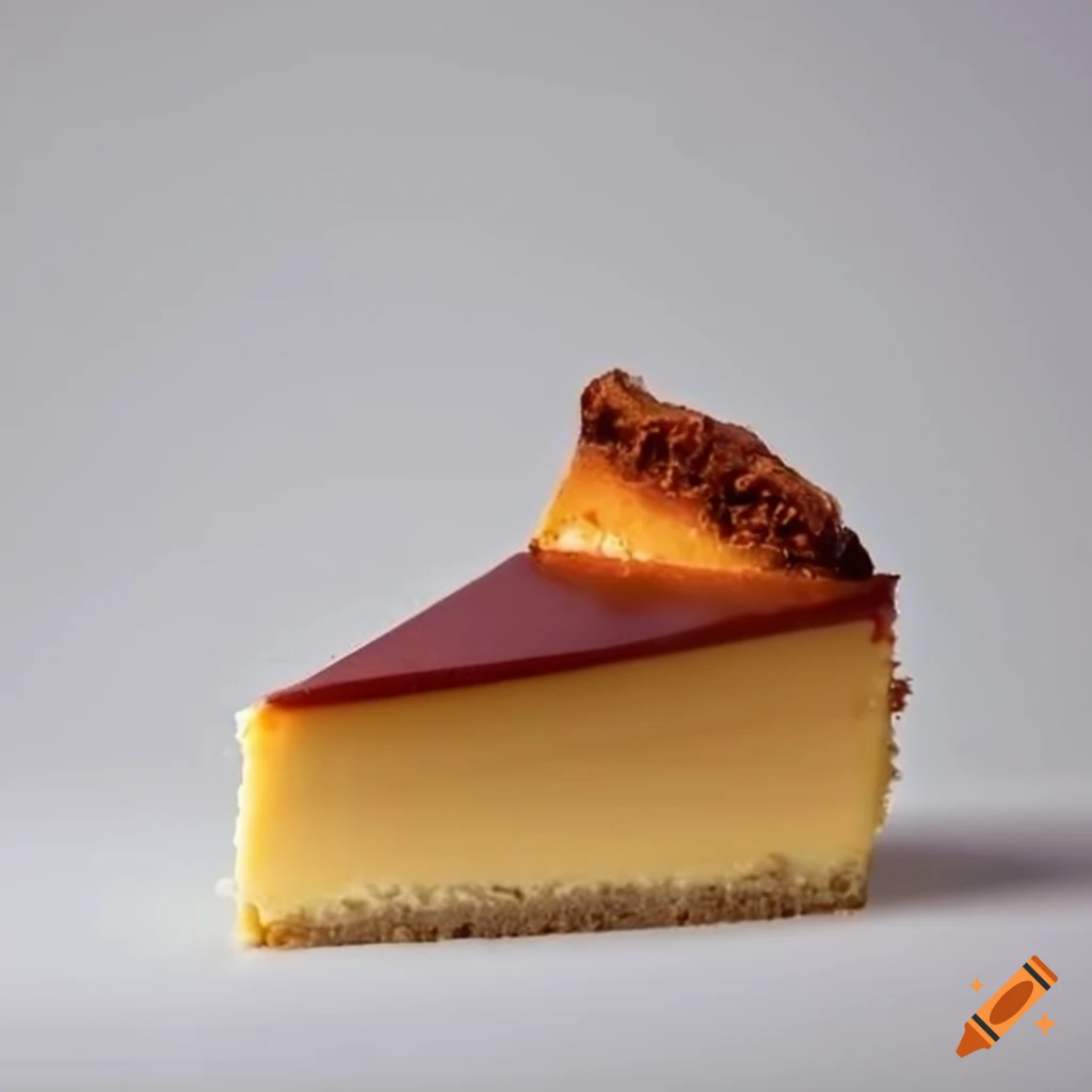 Takeaway cheesecake on a white background on Craiyon