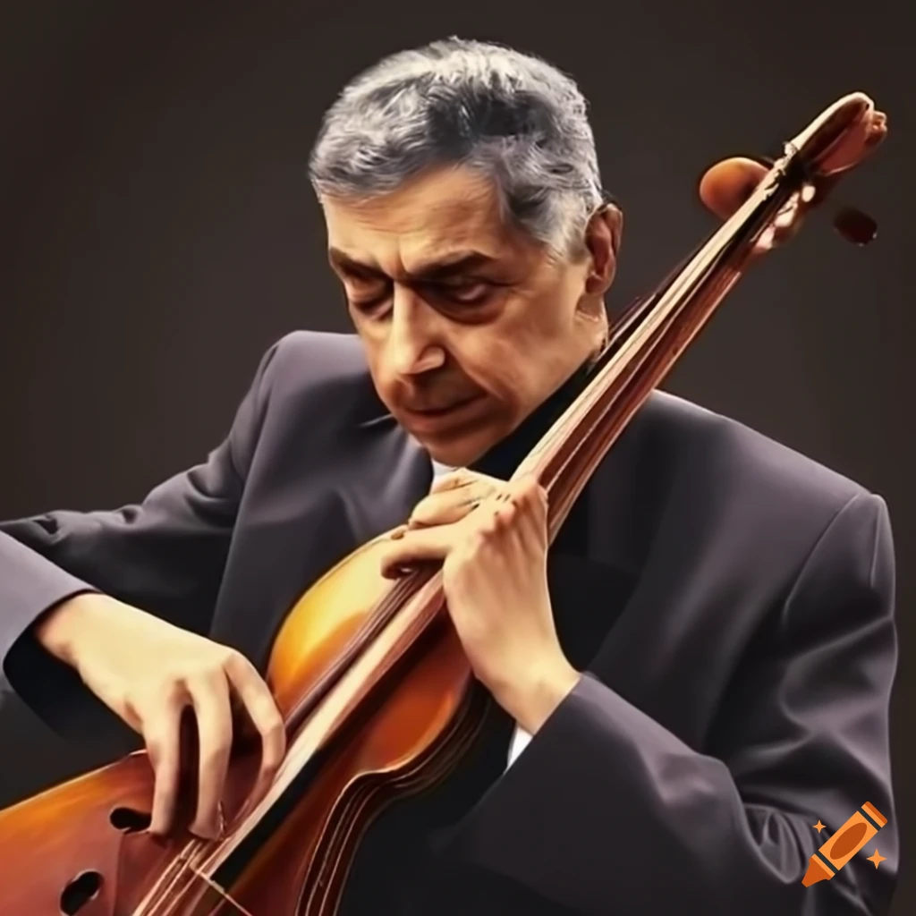 Classical musician performing on stage on Craiyon