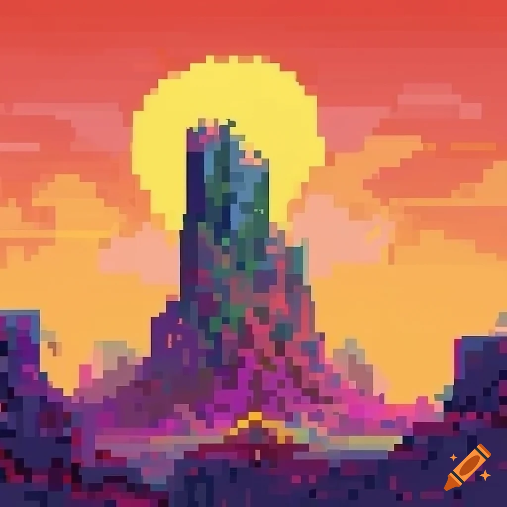 Pixel art background on Craiyon