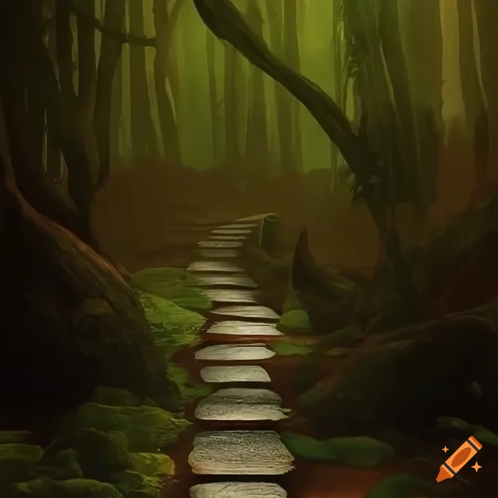 Mystical pathway on Craiyon