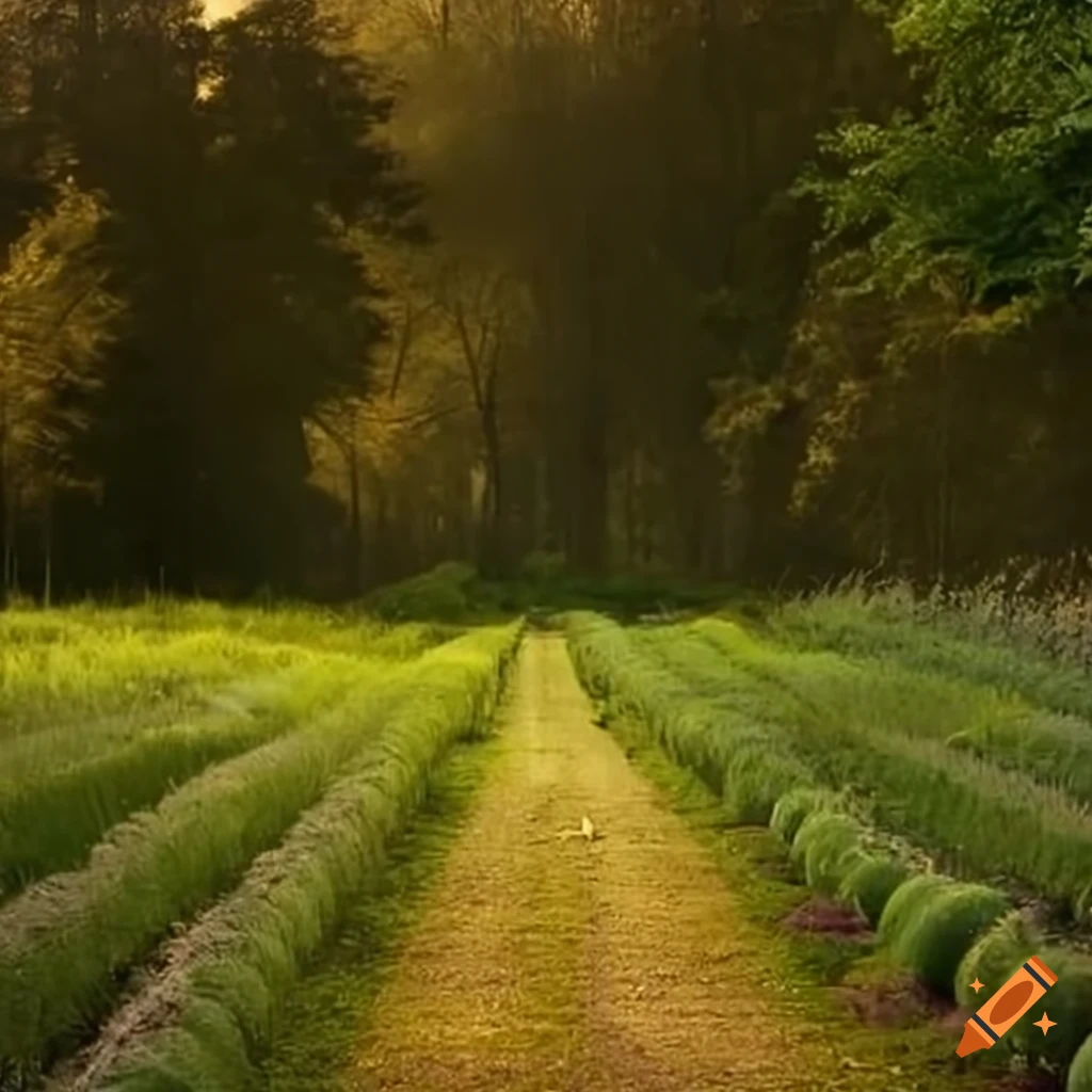 Wastelands, neglected gardens, and cultivated fields on Craiyon