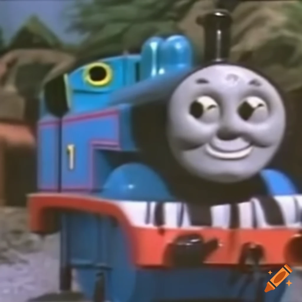 Thomas the tank engine from the 1981 tv show on Craiyon