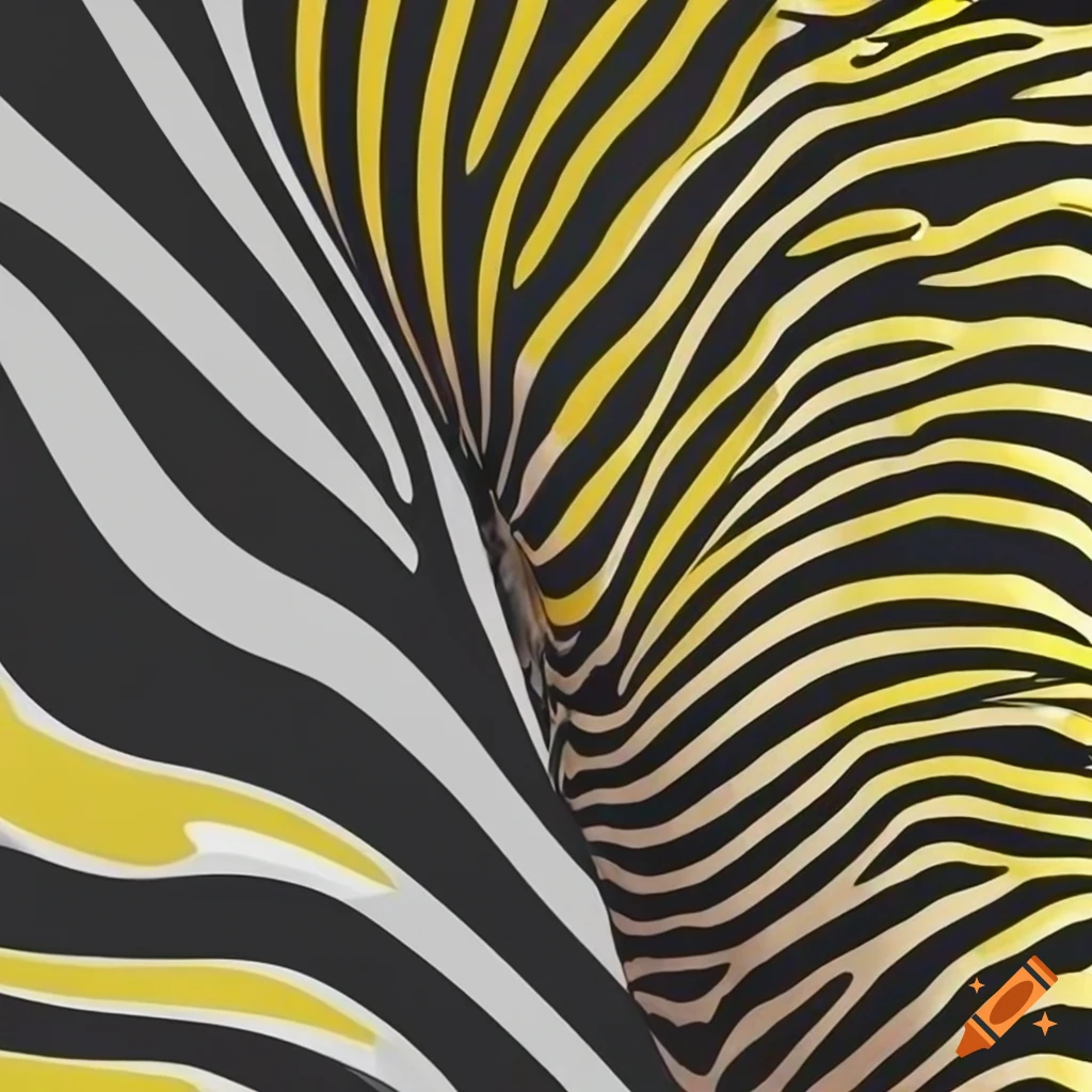 Black and yellow zebra stripes pattern on Craiyon