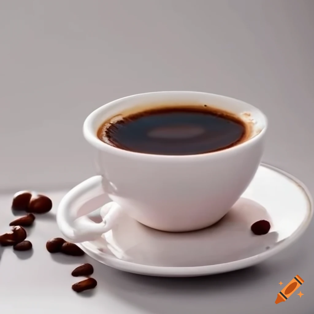 Coffee on a white background on Craiyon