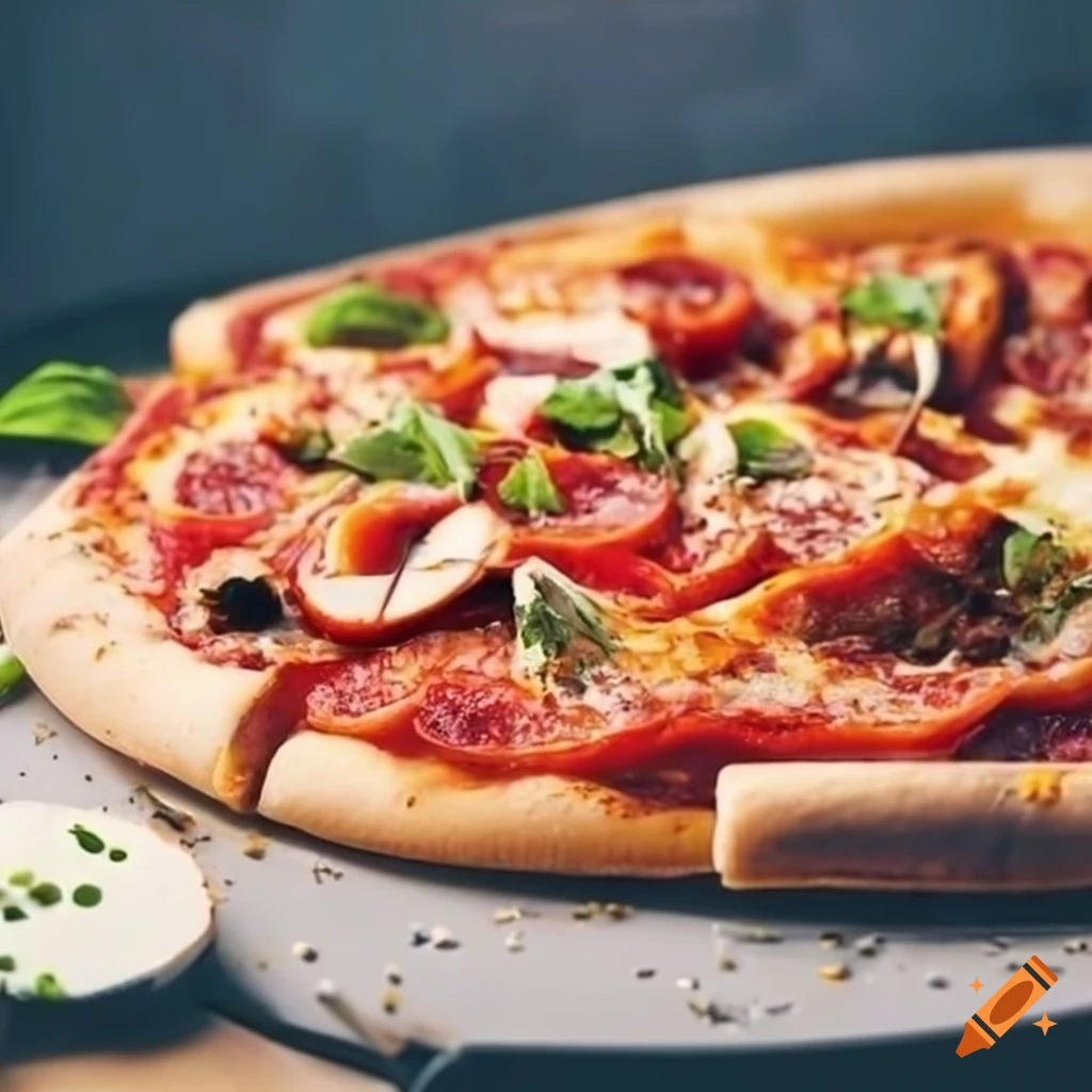 Cheesy pizza on Craiyon