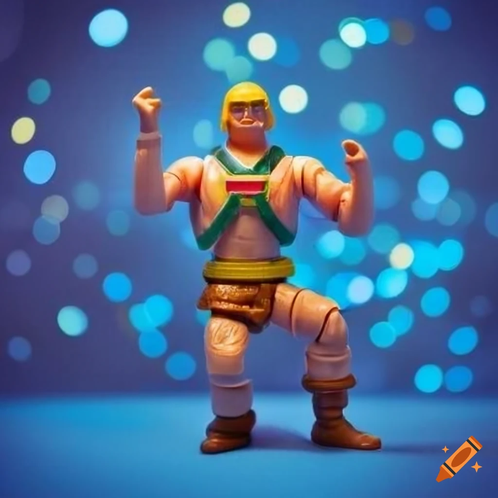 Vintage he-man action figure from the 1980s on Craiyon