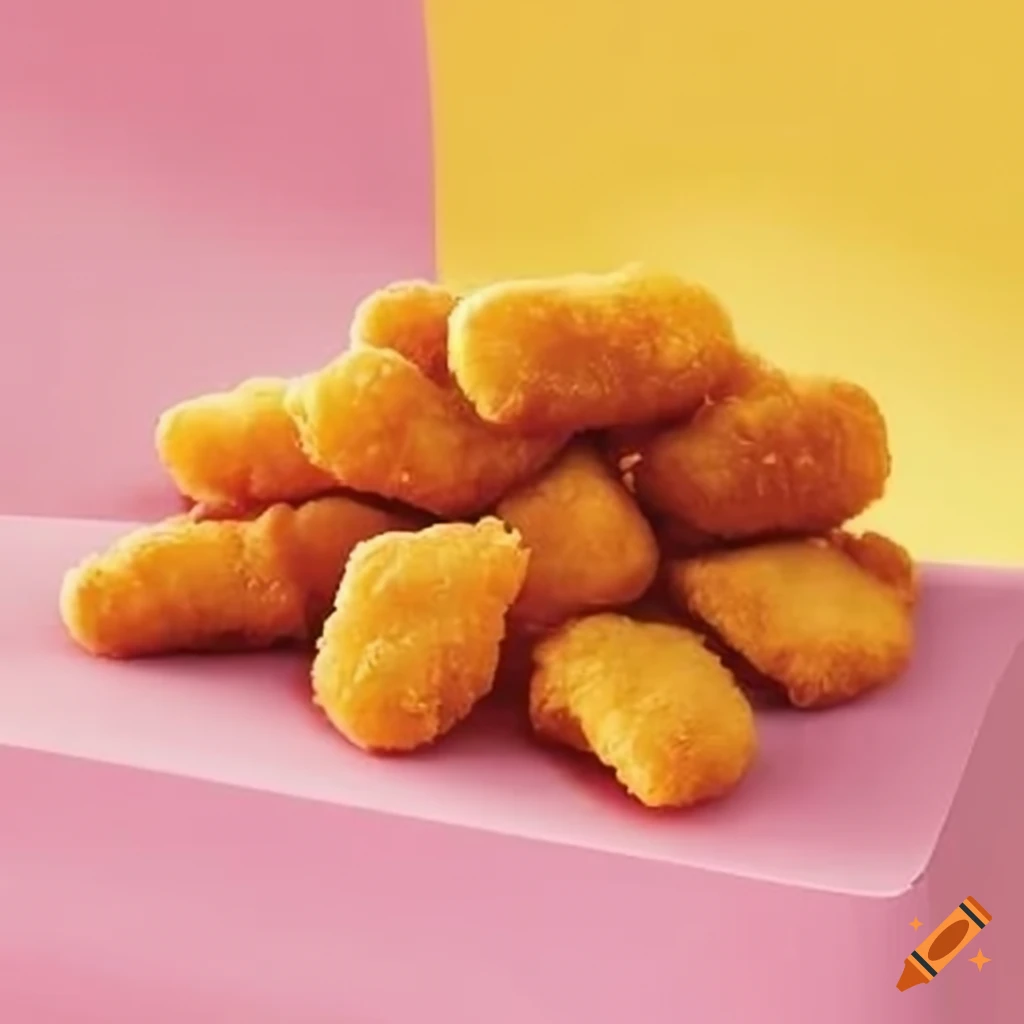 Box of twelve fast food chicken nuggets on Craiyon