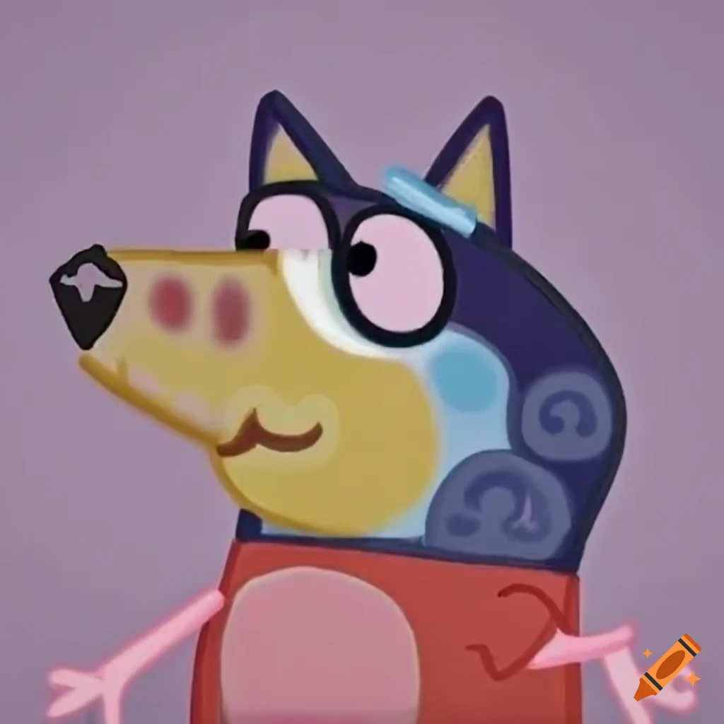 Peppa pig and bluey crossover on Craiyon