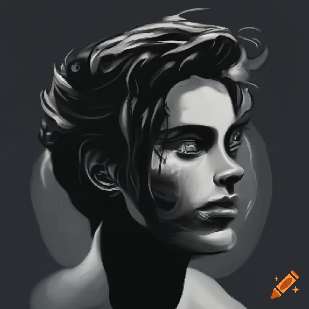 Illustration of a male character with medium-length hair in a ...