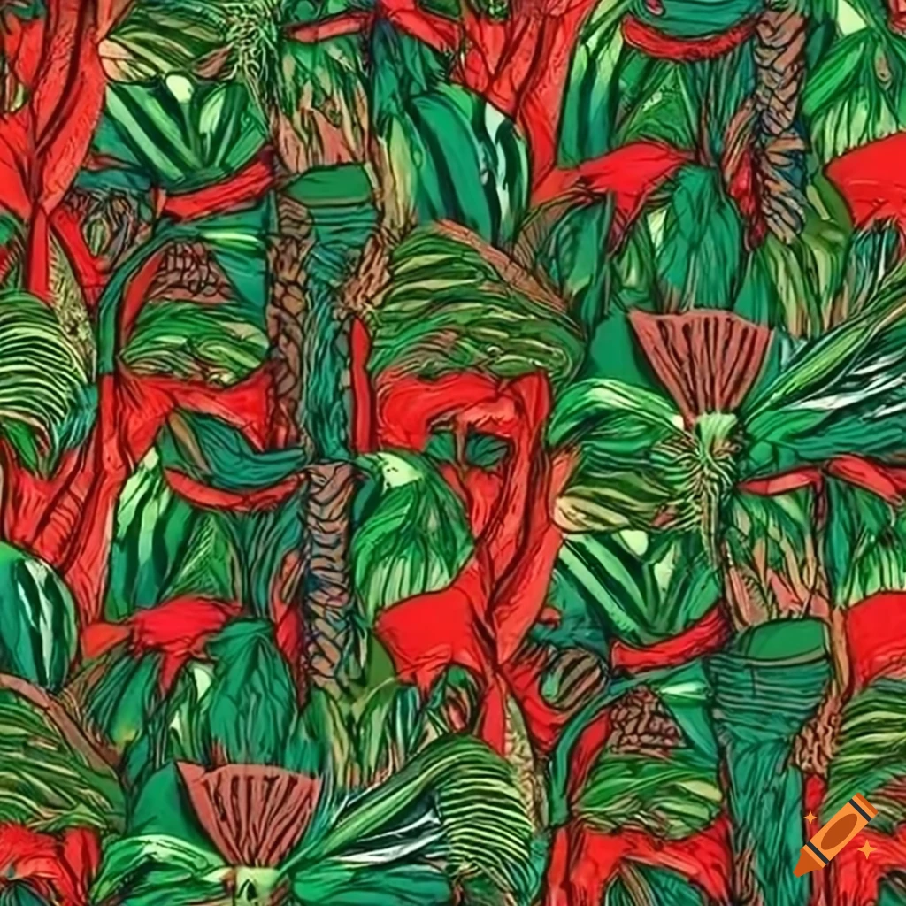 Jungle pattern design on Craiyon