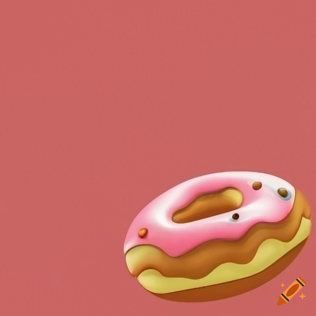 Cartoon donut for powerpoint background on Craiyon