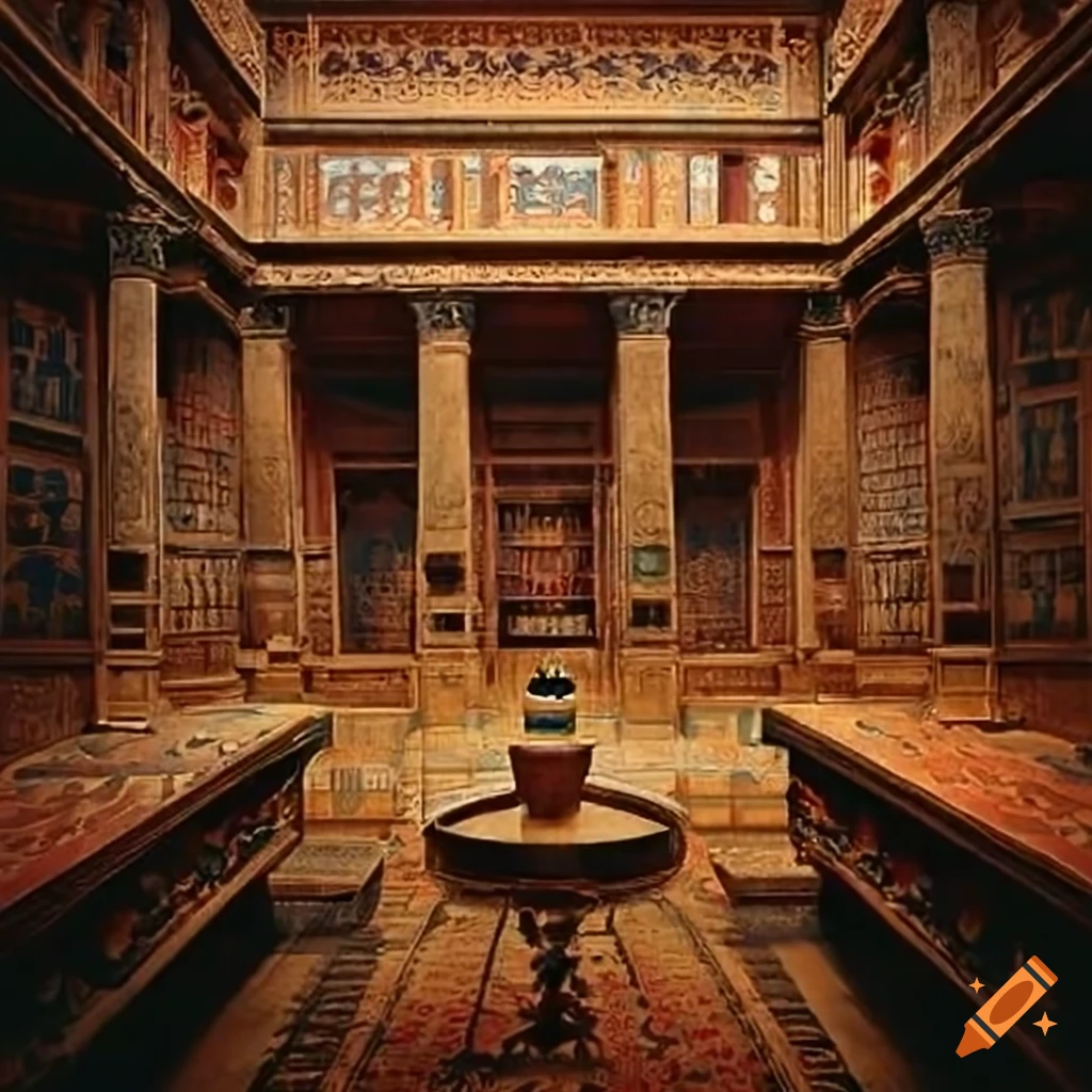 Ancient Persian library on Craiyon