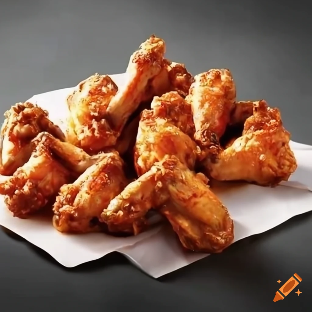 12-piece fast food chicken wings on Craiyon