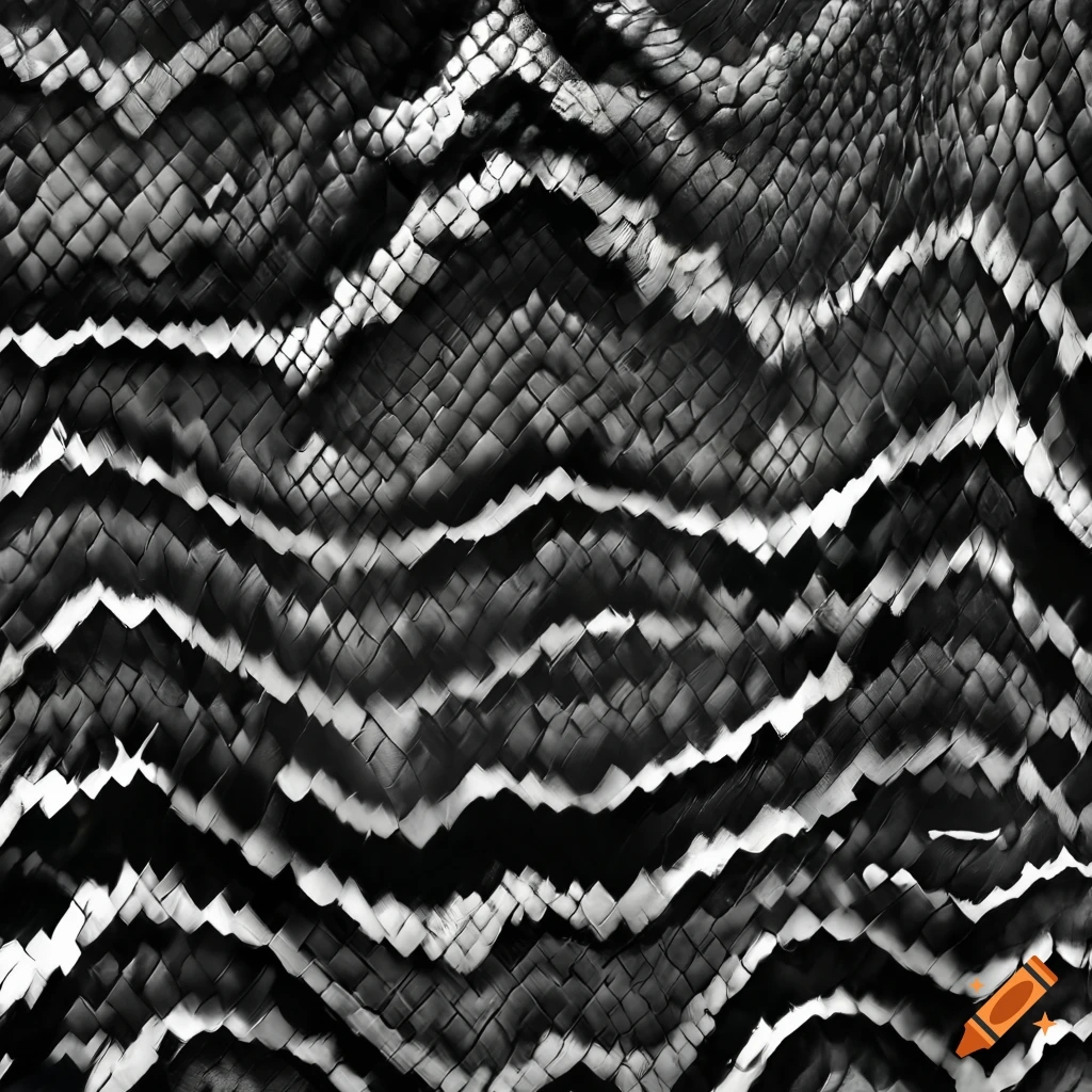 Black and white snake skin pattern on Craiyon