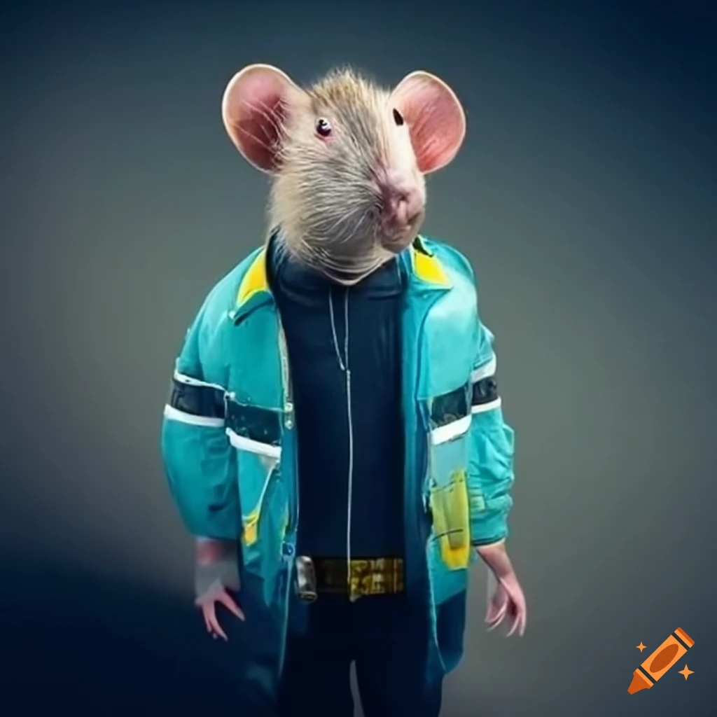 Modern rat-man in london wearing a high-vis jacket driving a lorry ...