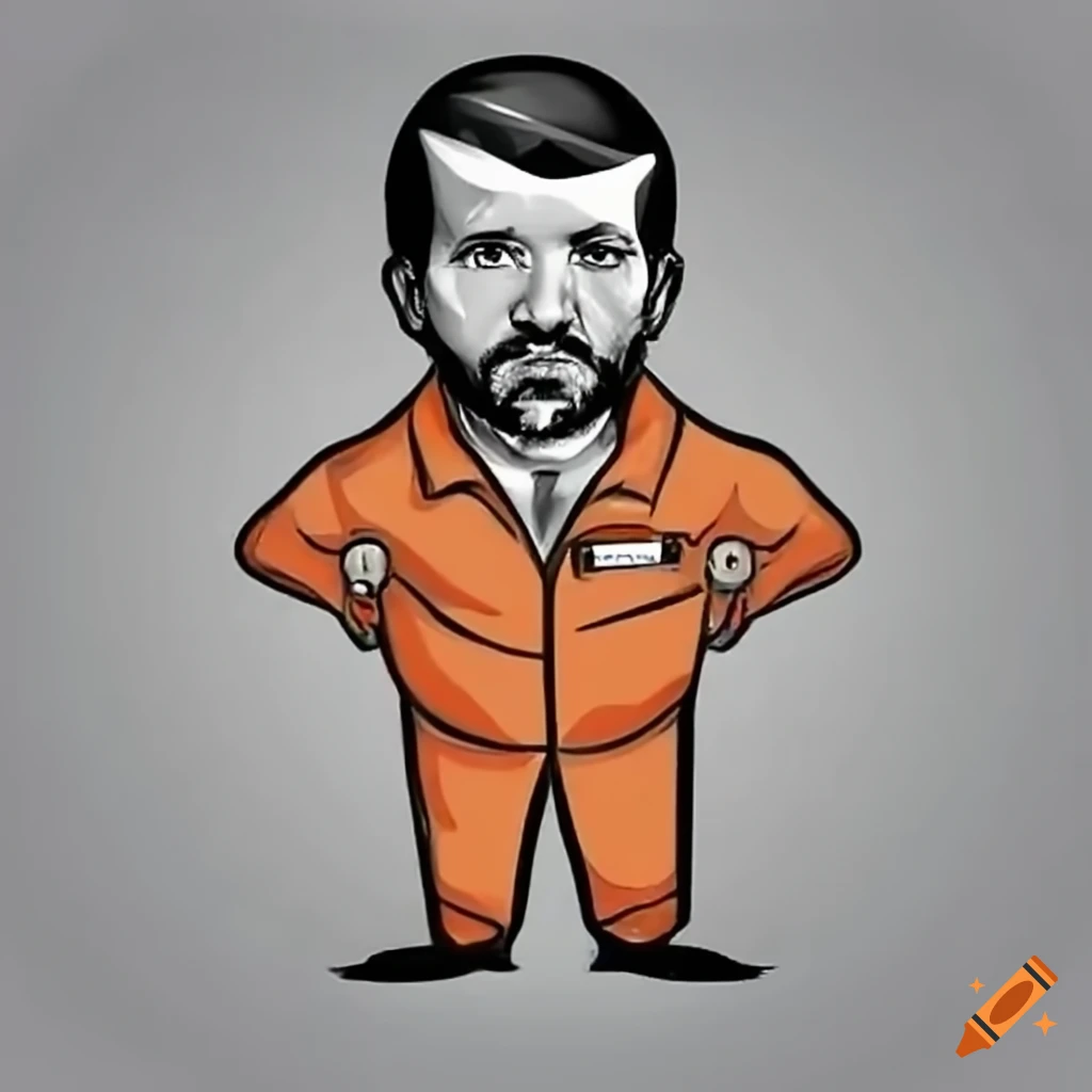 Person in orange prison suit on Craiyon