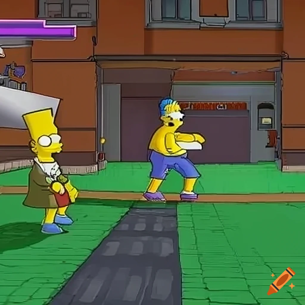 Screenshot of next-gen video game resembling the simpsons hit and run 2 ...
