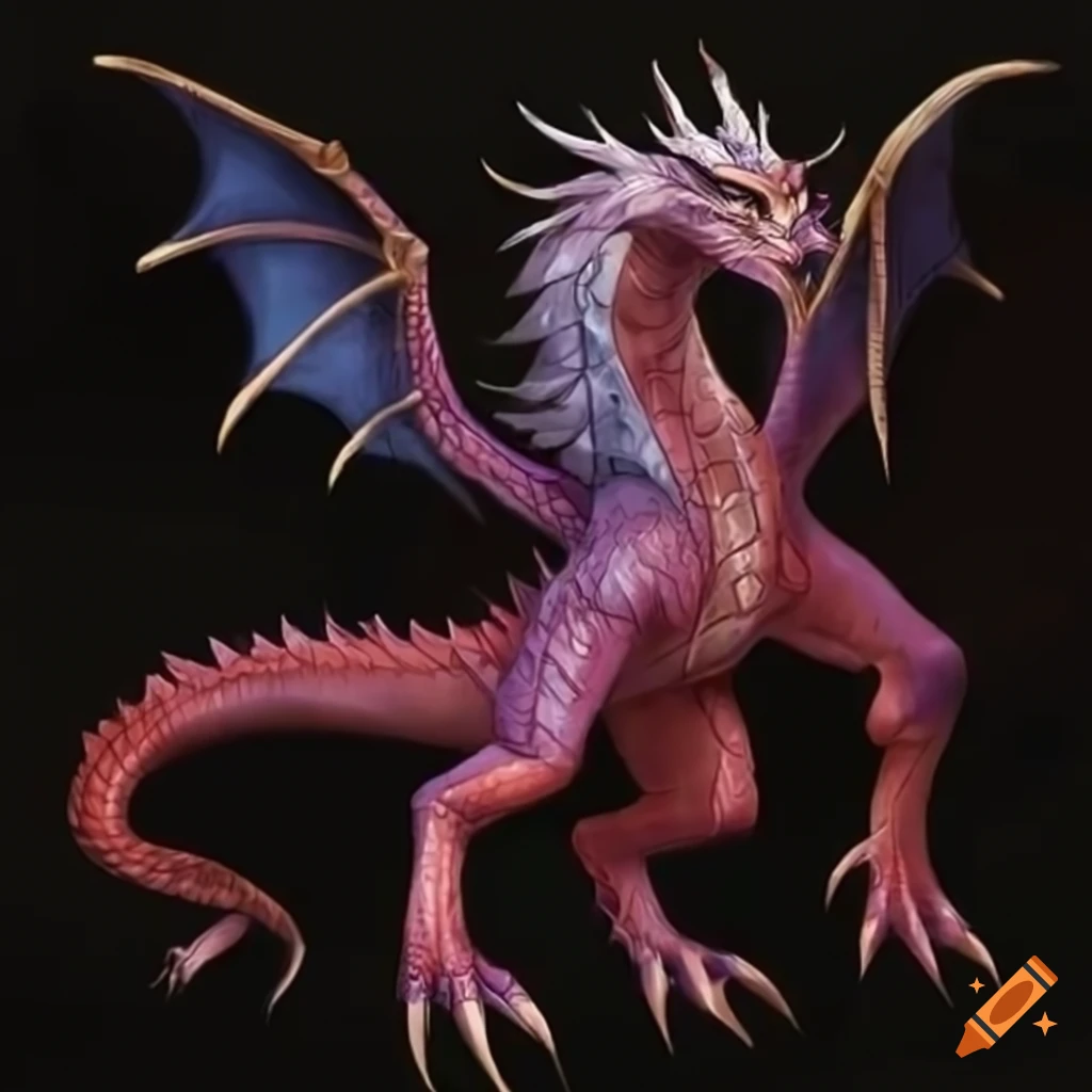 Female dragon on Craiyon