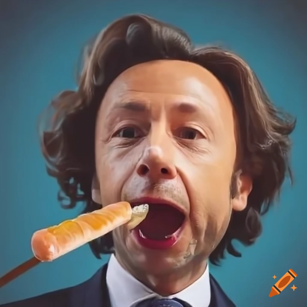 Stéphane bern enjoying a lollipop at place de la république, paris on ...