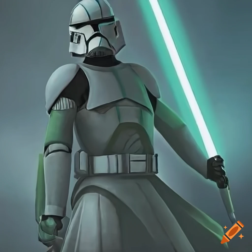 Clone trooper with lightsaber store