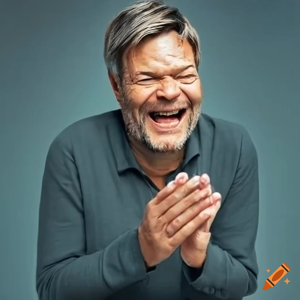 German politician Robert Habeck laughing on Craiyon