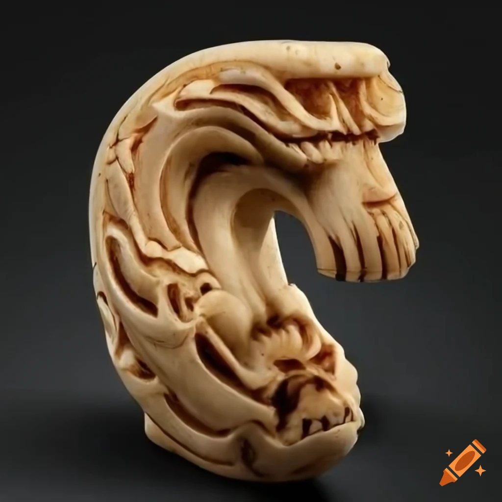 Exotic carved bone on Craiyon