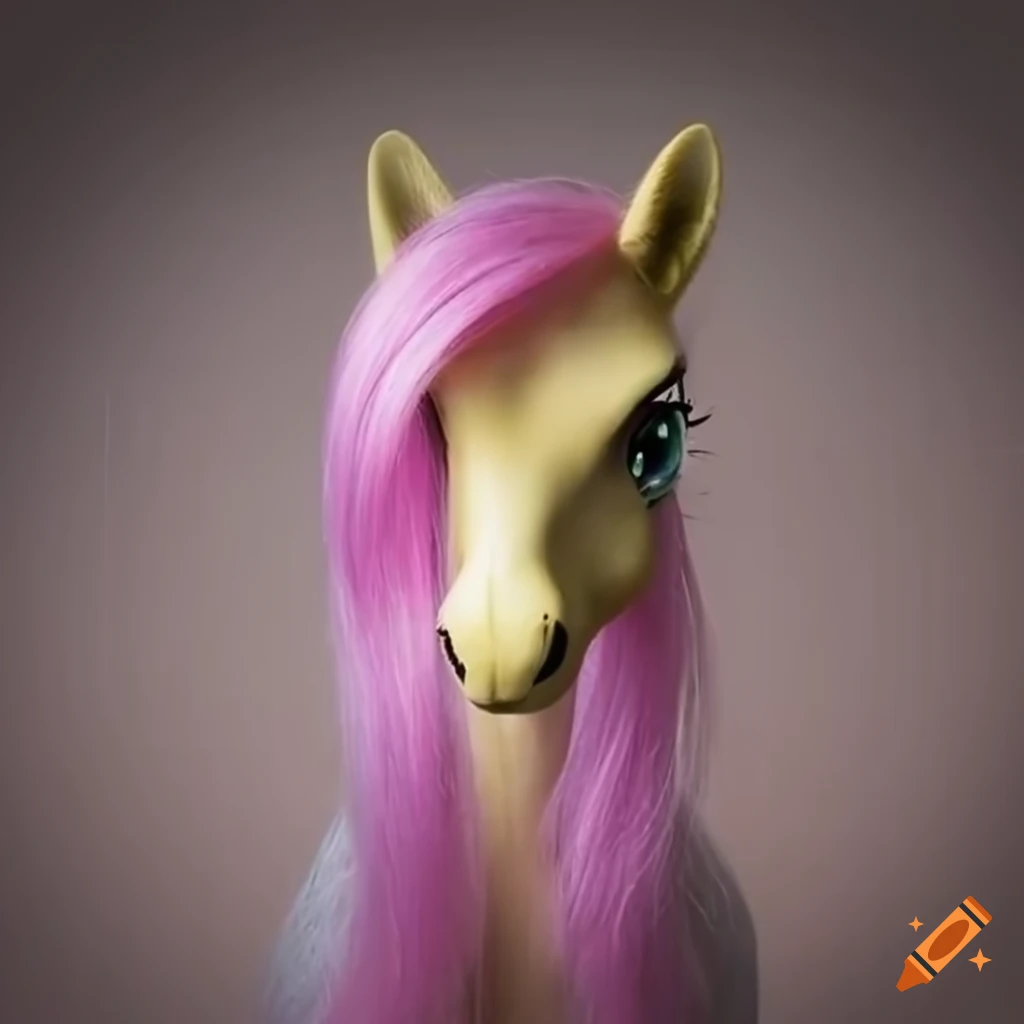 Photorealistic Fluttershy from My Little Pony on Craiyon