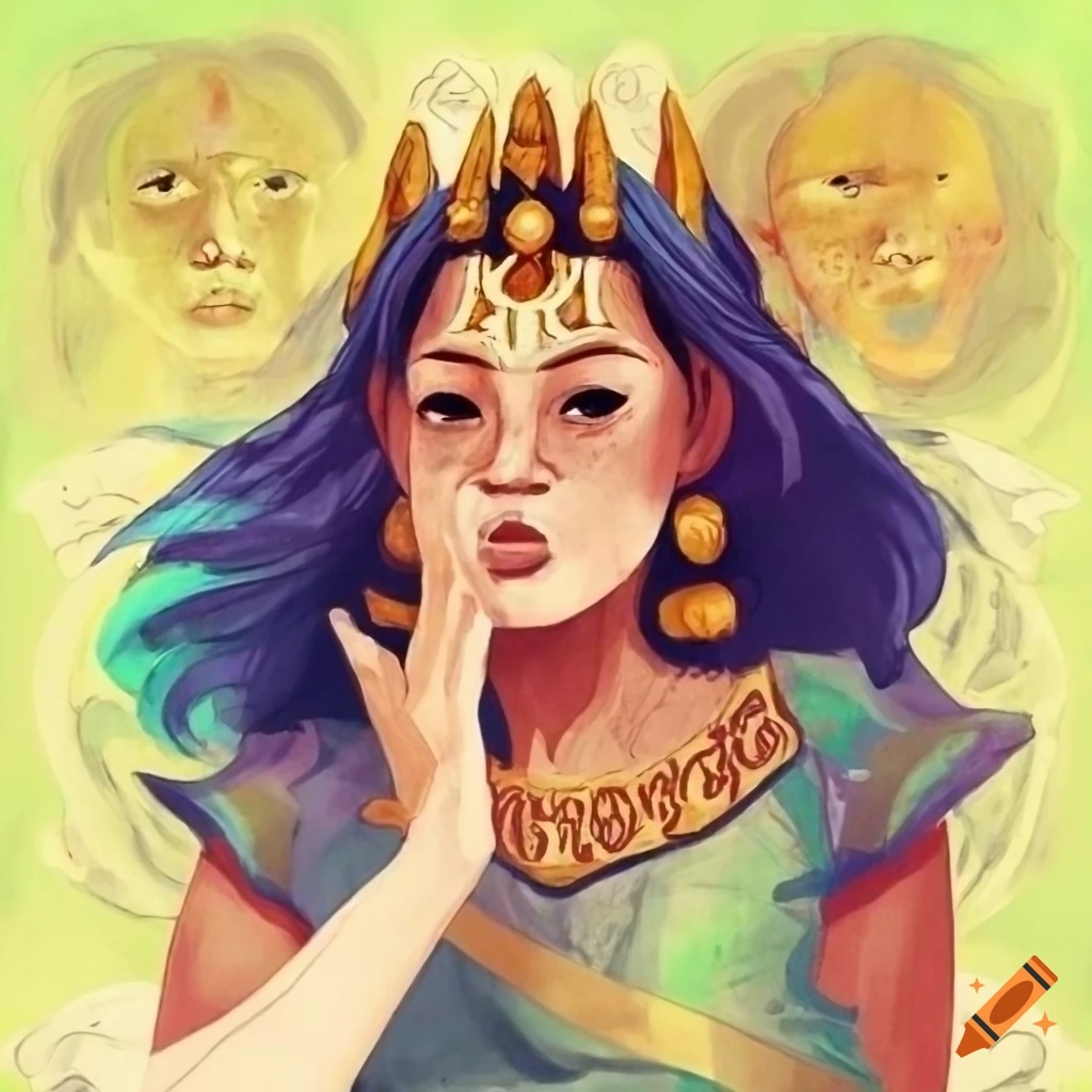 Philippine gods Melu and Tau Tana creating the earth on Craiyon