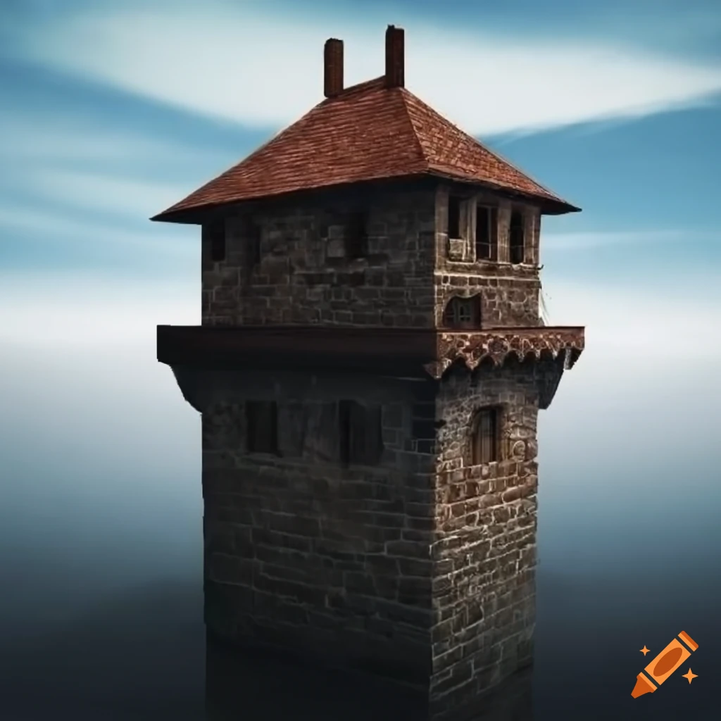 Medieval wall tower on Craiyon