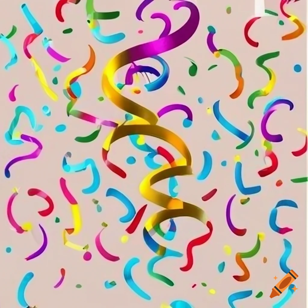 Confetti decorations for a party celebration on Craiyon