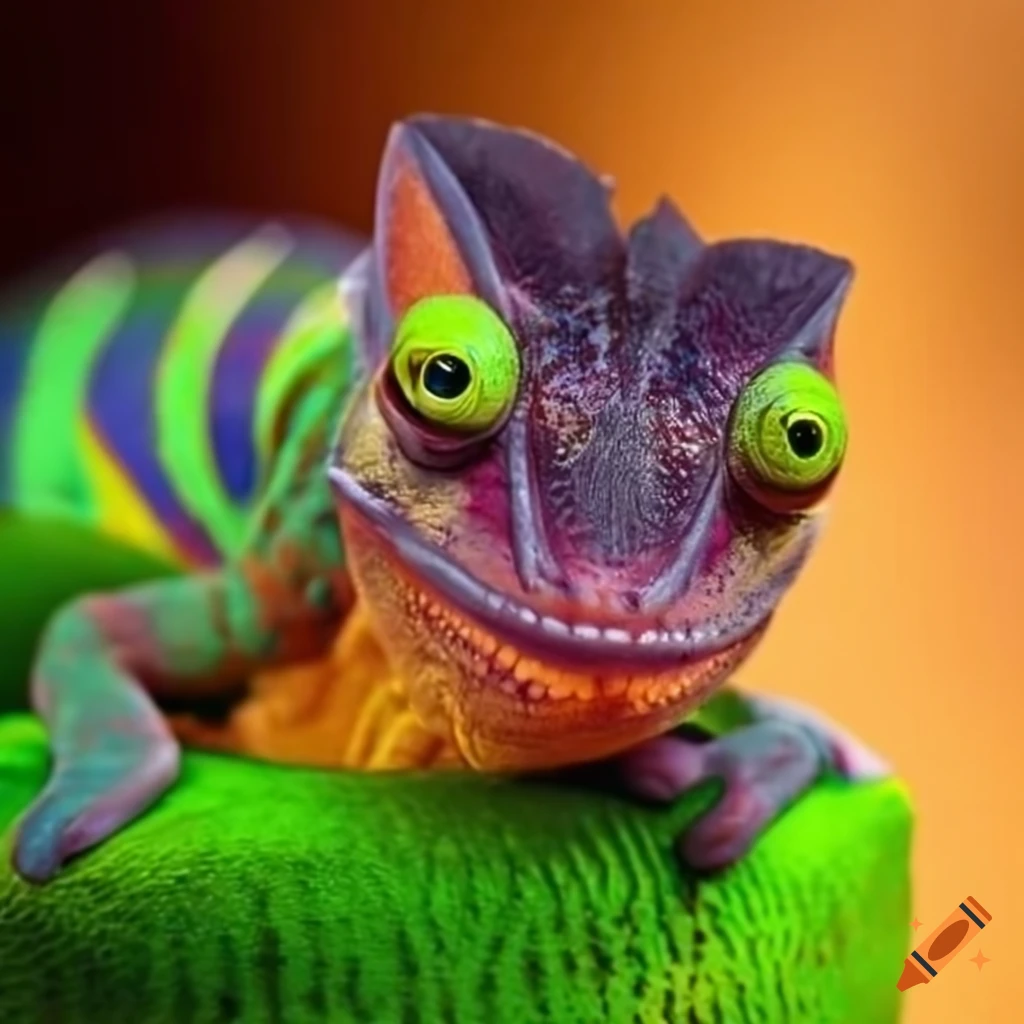 Hybrid bat-frog-chameleon creature on Craiyon