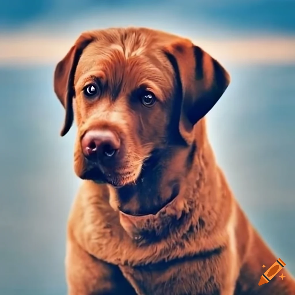 Hybrid breed of labrador and american water dog on Craiyon