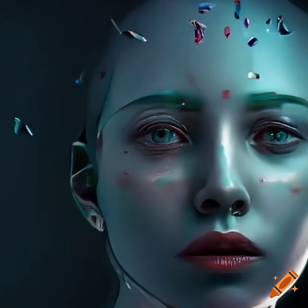 Sentient AI contemplating existence in a photorealistic depiction on ...