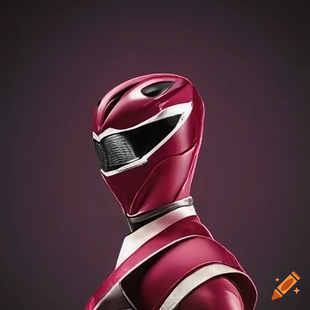 Maroon color power ranger man on Craiyon
