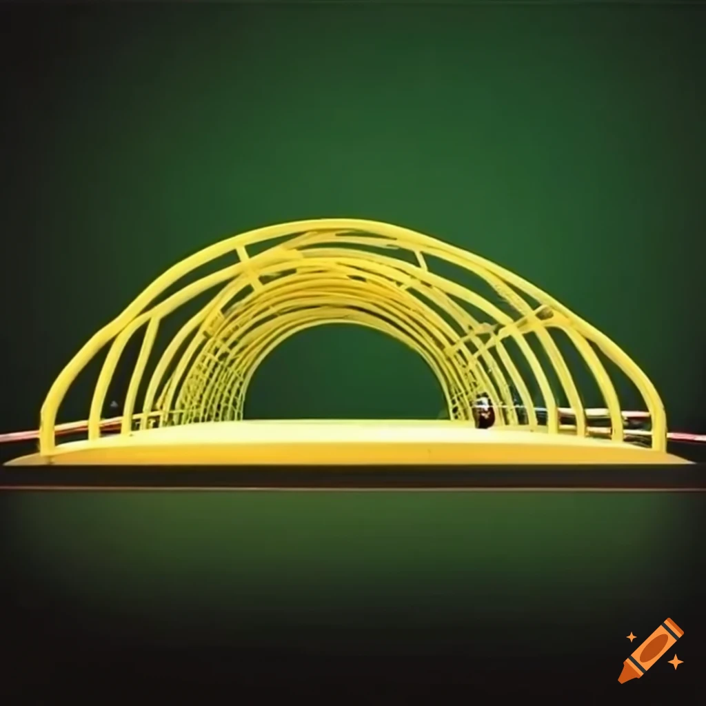 Road bridge made of spaghetti on Craiyon