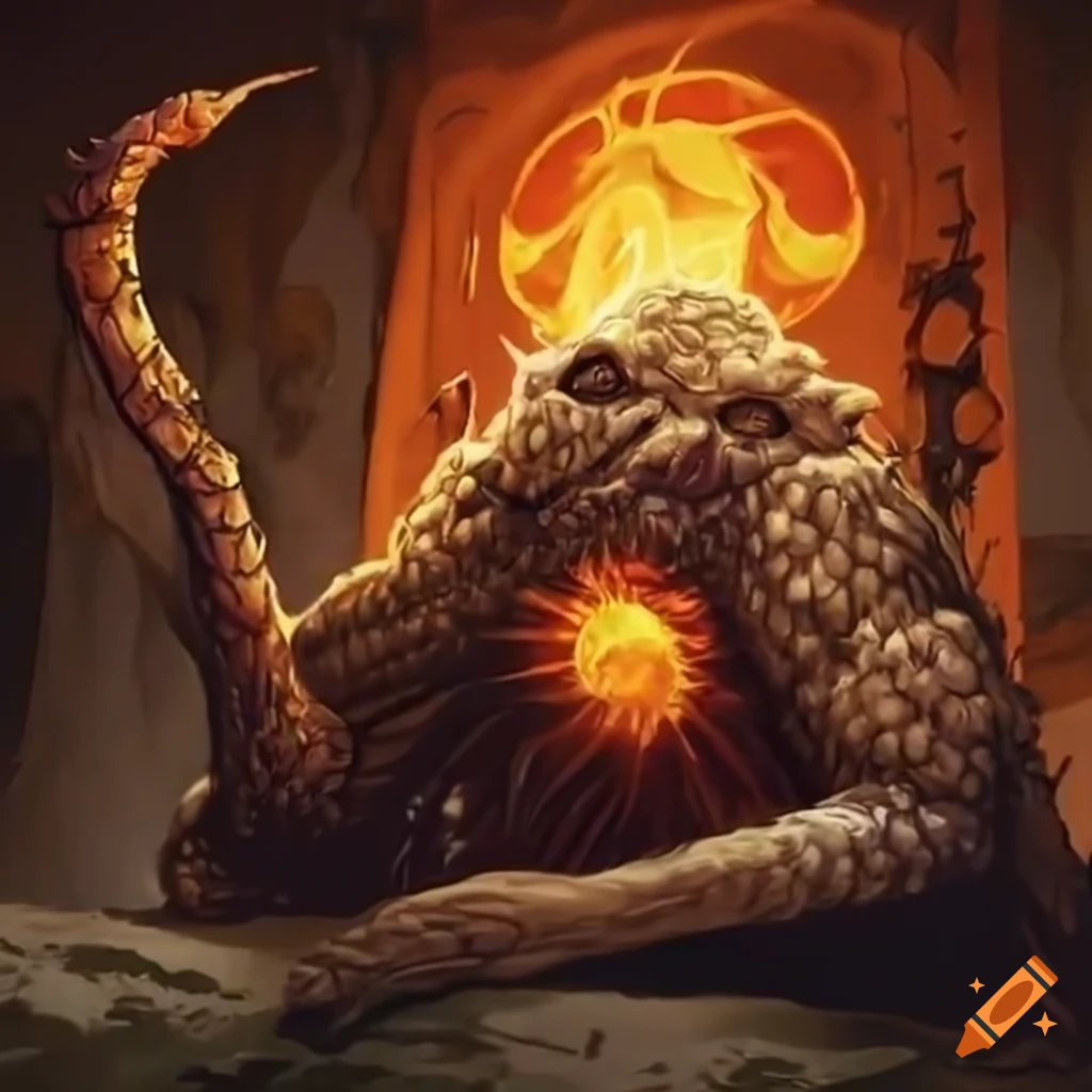 Nothic creature corrupted by the sun in a Dungeons and Dragons setting ...