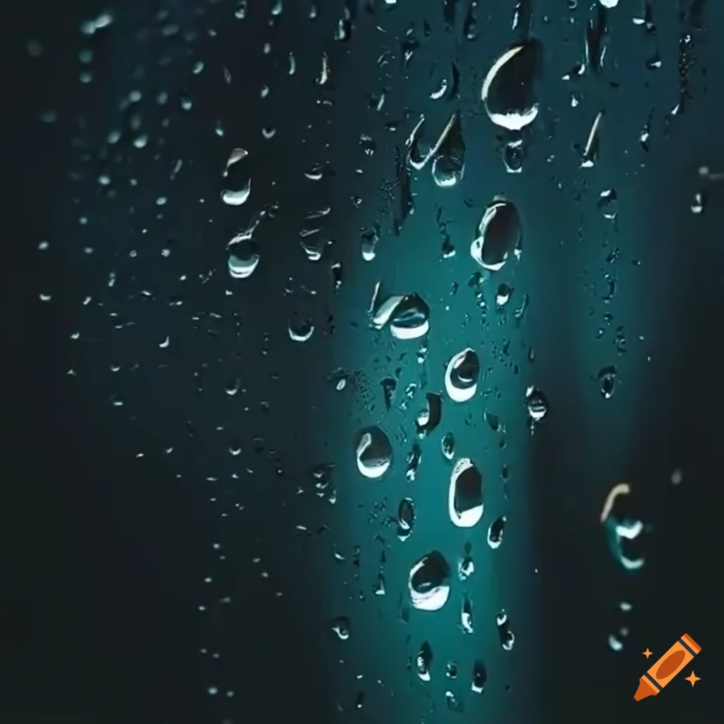 Rain photography with a reflex camera effect on Craiyon