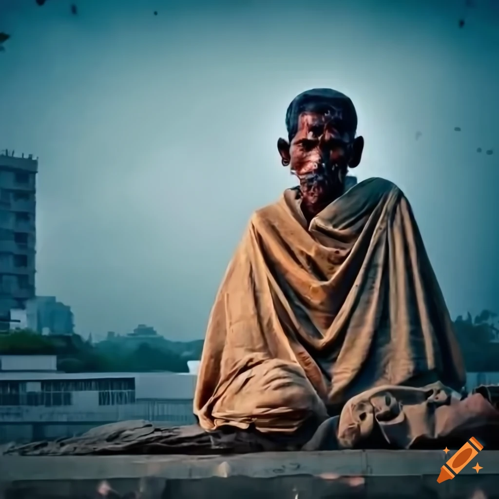 Poor person in india wearing white cloth looking at the sky for rain ...