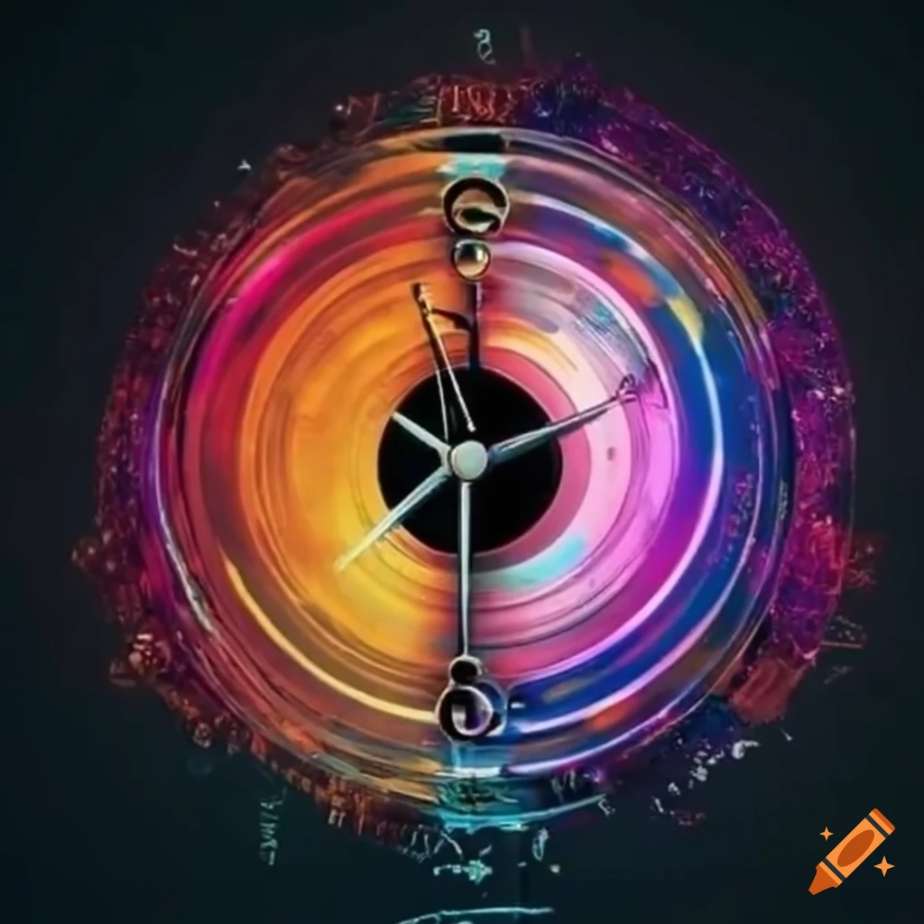 Endlessly unwinding infinity clock on Craiyon